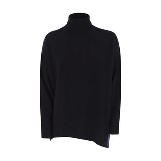 VANIS&Eacute; Giuly Maxi Kaschmir Rollkragenpullover - - Knitwear - Damen - Blau - M