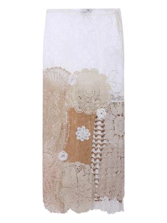 Marco Rambaldi jupe &eacute;vas&eacute;e &agrave; appliques - Blanc