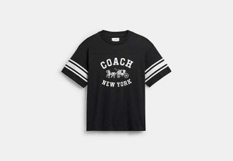 Coach T-Shirt Aus Biobaumwolle Im Relaxed-Fit Mit Horse And Carriage-Motiv