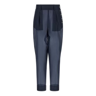 JEJIA Femme, Pantalons, Bleu, Taille: 40 FR Giulio Silk Pantalons