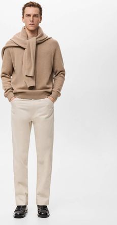 Mango Pantalon coton regular-fit sable - Homme - 38 - MANGO MAN