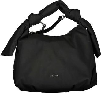 Calvin Klein Femme, Sacs, Noir, Taille: ONE Size Sac &agrave; main en polyester noir pour femme