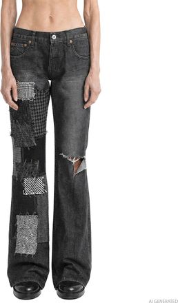 Junya Watanabe Patchwork Flared Jeans