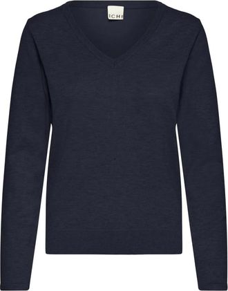 Ichi Ichi, Femme, Pulls, Bleu, Taille: 36 FR V-neck Tricots