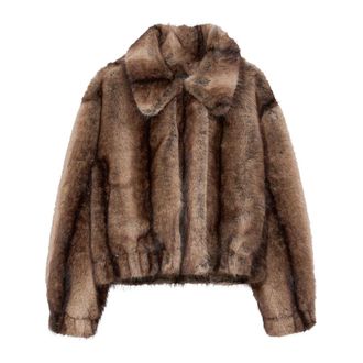 Arma Luxuri&ouml;se Kunstpelzjacke Braun - - Jackets - Damen - Braun - S