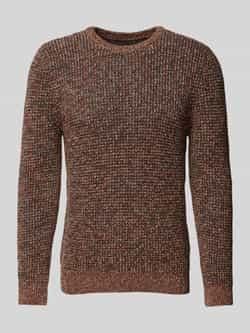 Ragman Strickpullover mit gerippten Abschl&uuml;ssen