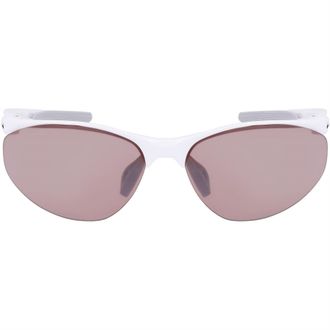 Nike Swoosh-Sonnenbrille, Kunststoff, Wrap Around (Wei&szlig;/Pink)