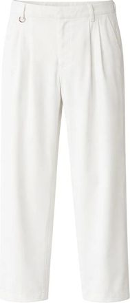 Paolo Pecora Homme, Pantalons, Beige, Taille: XL Pantalon Cropped Pliss&eacute;