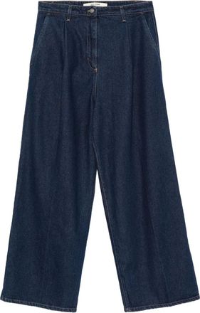 Merci jean à taille haute et pinces - Bleu