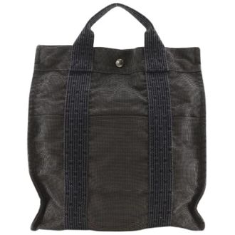 Herm&egrave;s Pre-owned Sac Ad PM Herline Nylon Canvas Rucksack - - Pre-owned - Damen - Grau - ONE SIZE