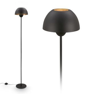 Briloner Lampadaire avec interrupteur à pied, douille E27, max. 10W, lampadaire sur pied salon, lampe sur, lampadaire salon, 25 x 156,5 cm, noir