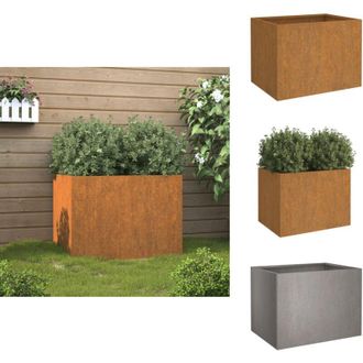vidaXL Jardini&egrave;re 62x47x46 cm acier corten - Jardinier - Pot De Fleurs Ext&eacute;rieur - Acier Corten - Bac &Agrave; Fleurs - D&eacute;co Jardin