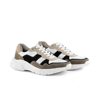 Silver Street London Finchley Baskets classiques en cuir pour homme - Chaussures d&eacute;contract&eacute;es et rembourr&eacute;es - Confortables, blanc, 42 2/3 EU