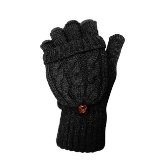 TOSKATOK Damen Womens Kabel Strick weiche Winter Wolle fingerless Handschuhe