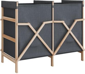 Vicco Badschrank für Wäsche Grau Bruno 80x64x40 cm - Wäscheschrank für die Schmutzwäsche, Praktische Aufbewahrung für Schmutzwäsche
