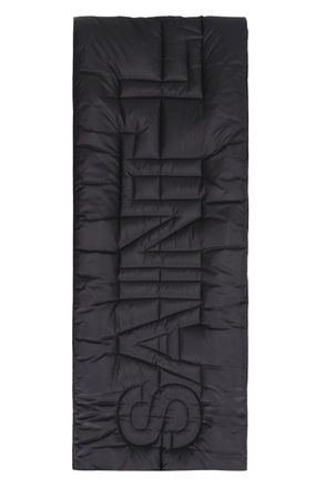 Saint Laurent Womens Padded Nylon Scarf Black Polyamide Scarfs