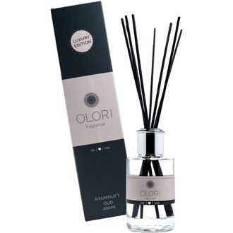 Olori Luxus Raumduft Oud Diffuser mit St&auml;bchen mit &auml;therischen &Ouml;len - Extra langanhaltende Formel - Ideal als luxuri&ouml;ser und dekorativer Raumdiffuser f&uuml;r di