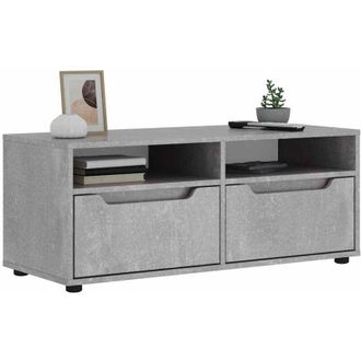 vidaXL Meuble tv visnes gris béton 100x40x38 cm bois dingénierie - Vidaxl