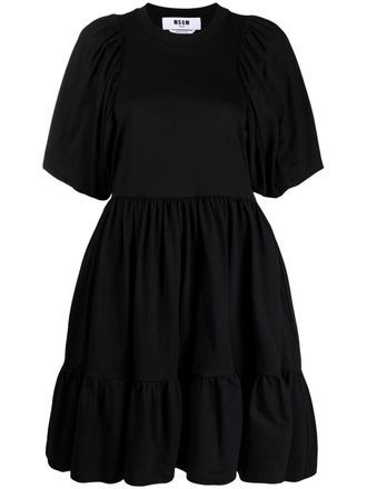 Msgm robe courte à manches bouffantes - Noir