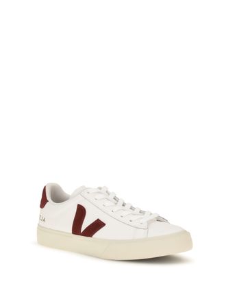 Veja Womens Campo Leather Sneakers White_grenat