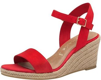 Tamaris Sandales v&eacute;g&eacute;taliennes pour femme Rouge Pointure 36, rouge, 36 EU