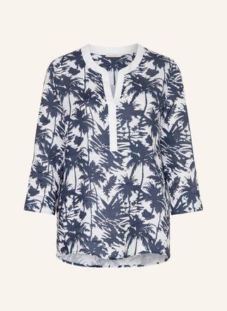 Lilienfels Lilienfels Blusenshirt Aus Leinen Mit 3/4-Arm blau