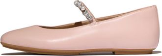 FitFlop DELICATO Damen Ballerinas mit Perlen und Kristallen aus Leder, Faded Blush, 39.5 EU, Faded Blush, 40 EU
