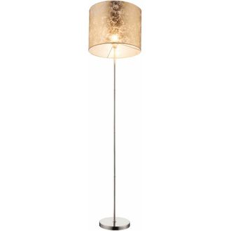 ETC Shop Lampe sur pied pour projecteur de plafond gold salon salle &agrave; manger &eacute;clairage lat&eacute;ral lampe sur pied pour projecteur de plafond en textile dans un
