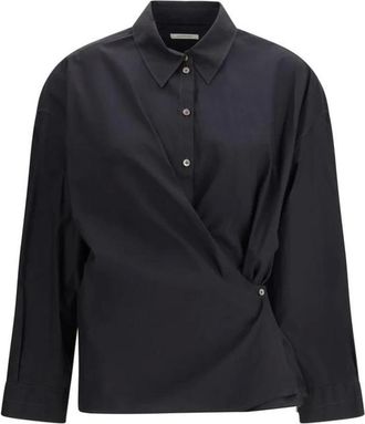 Christophe Lemaire Femme, Blouses et Chemises, Noir, Taille: 32 FR Chemise habill&eacute;e &eacute;l&eacute;gante en coton