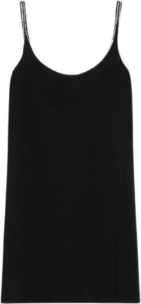 Sportmax Femme, Robes, Noir, Taille: 36 FR Abetone Embellished Slip Dress