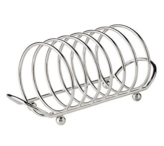 Edzard Toastst&auml;nder String (L 22 cm) in silber - Halter, St&auml;nder f&uuml;r 6 Toast & Brot Scheiben - Brot lagern, Toasthalter, Toastst&auml;nder, Halterung f&uuml;r den Tisc