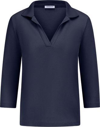Peter Hahn Polo-Shirt 3/4-Arm Peter Hahn blau