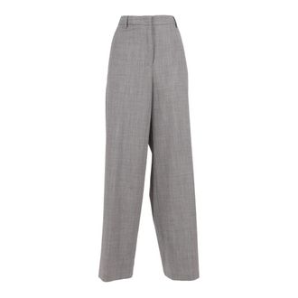 Fabiana Filippi Kn&ouml;chellange- weite Hose aus Frescolana - - Trousers - Damen - Grau - XS