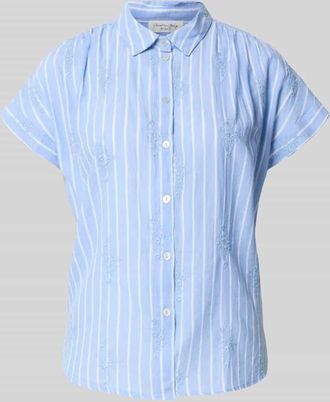 Christian Berg Regular Fit Bluse mit Stitchings und Kapp&auml;rmeln
