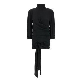 The Attico Seidenmischungs-Krepp-Top - - Dresses - Damen - Schwarzk - XS