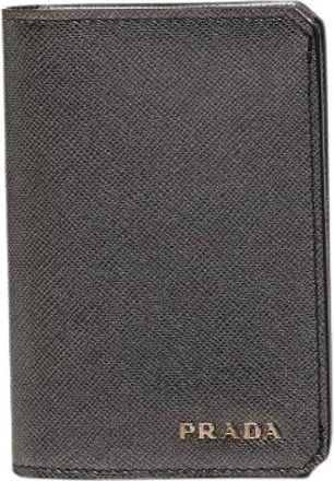 Prada Porte-cartes en cuir Saffiano Pre-owned - Femme - Pre-owned - Gris - Taille: ONE Size