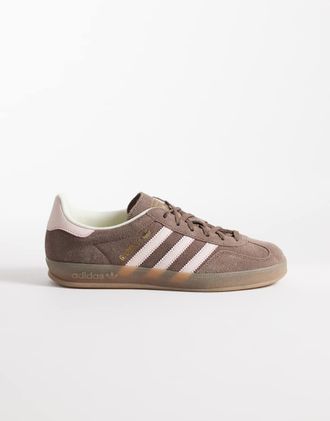 adidas Originals Gazelle Indoor - Sneaker in Braun und Rosa-Brown