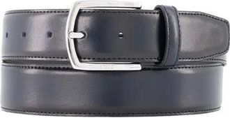 HUGO BOSS Herren Gürtel blau Glattleder