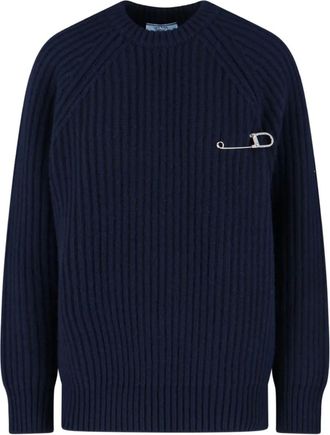 Prada pull côtelé - Bleu