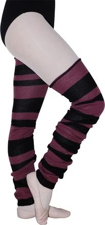 Intermezzo Damen Leg-Warmers 2103 Polpay - Farbe: Schwarz-Violett (385) - Gr&ouml;&szlig;e: OneSize
