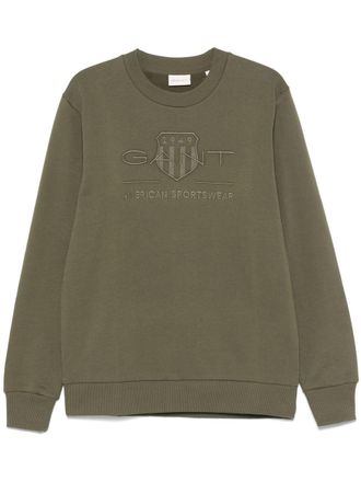 GANT sweat à logo brodé - Vert