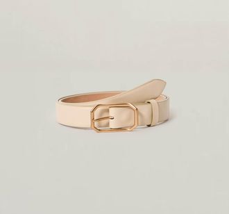 Reptiles House Salina Schnalle und nahtloser Ledergürtel - 30 mm - Beige