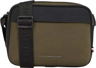 Tommy Hilfiger Sac à Bandoulière Sac Homme Repreve avec Logo, Vert (Army Green), Taille Unique