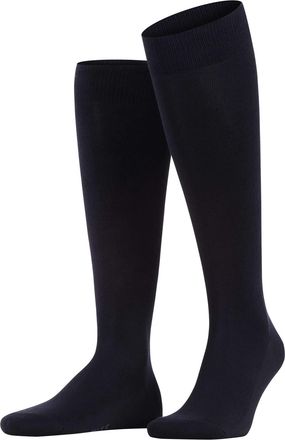 Falke Herren Kniestrümpfe Family M Kh nachhaltige Baumwolle lang einfarbig 1 Paar, Blau Dark Navy 6375, 39-42