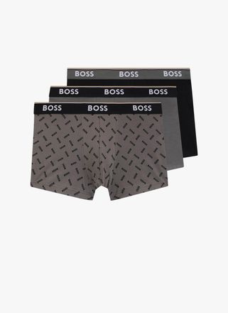 HUGO BOSS Lot de 3 boxers en coton m&eacute;lang&eacute;