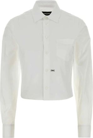 Dsquared2 Femme, Blouses et Chemises, Blanc, Taille: 38 FR Chemise Popeline