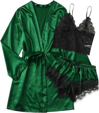 Generic Ensemble De Pyjama Femme Coton Combinaisons Soie Col V Douceur Pyjama Femme Hiver Coton Pyjama Femme Hiver Coton Chaud Lingerie Sexy Femme Noel Les Of