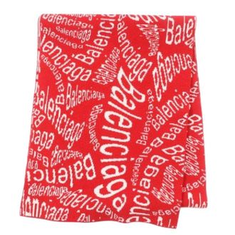 Balenciaga &Eacute;charpe en laine Pre-owned - Femme - Pre-owned - Rouge - Taille: ONE Size