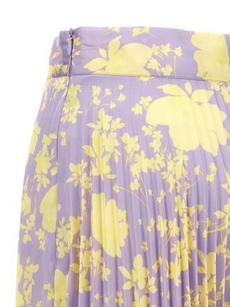 Catalina Furniture Pleated Floral Skirt - Purple