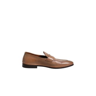 Brunello Cucinelli Homme, Chaussures, Brun, Taille: 42 1/2 EU Mocassins Slip-On en Cuir
